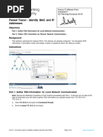 9.1.3 Packet Tracer Identify Mac and Ip Addresses | PDF | Router (Computing) | Computer Network