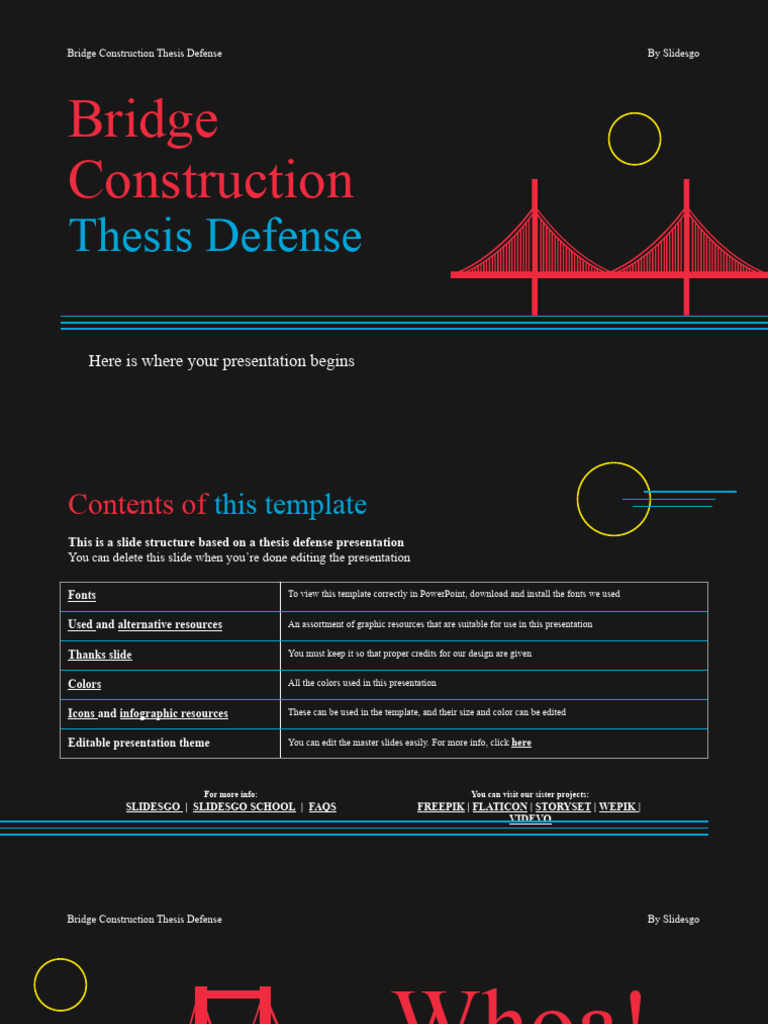 Bridge Construction Thesis Defense by Slidesgo | PDF | Planets ...