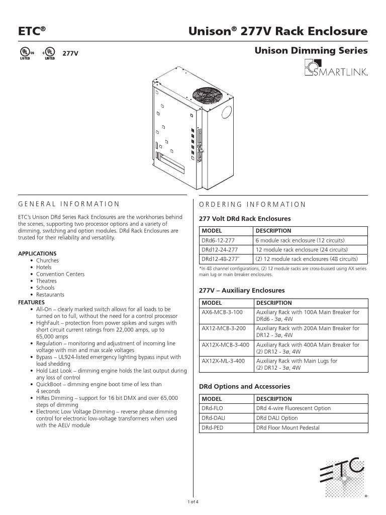 277V DRD Datasheet | PDF | Mains Electricity | Fluorescent Lamp