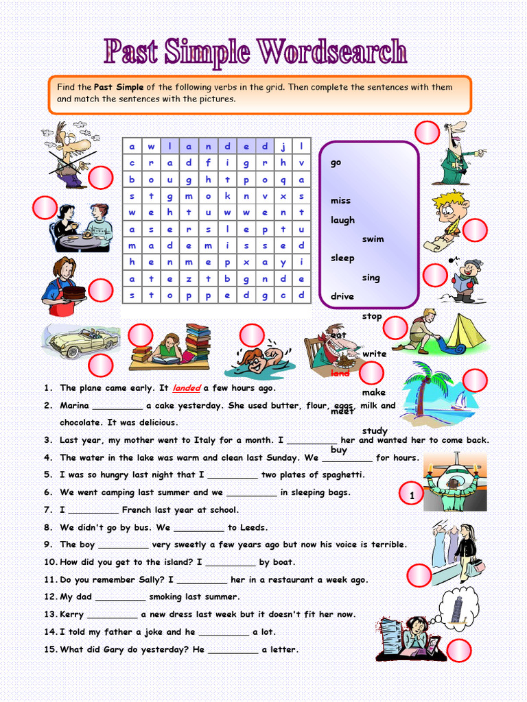 Word Search Past Simple | PDF