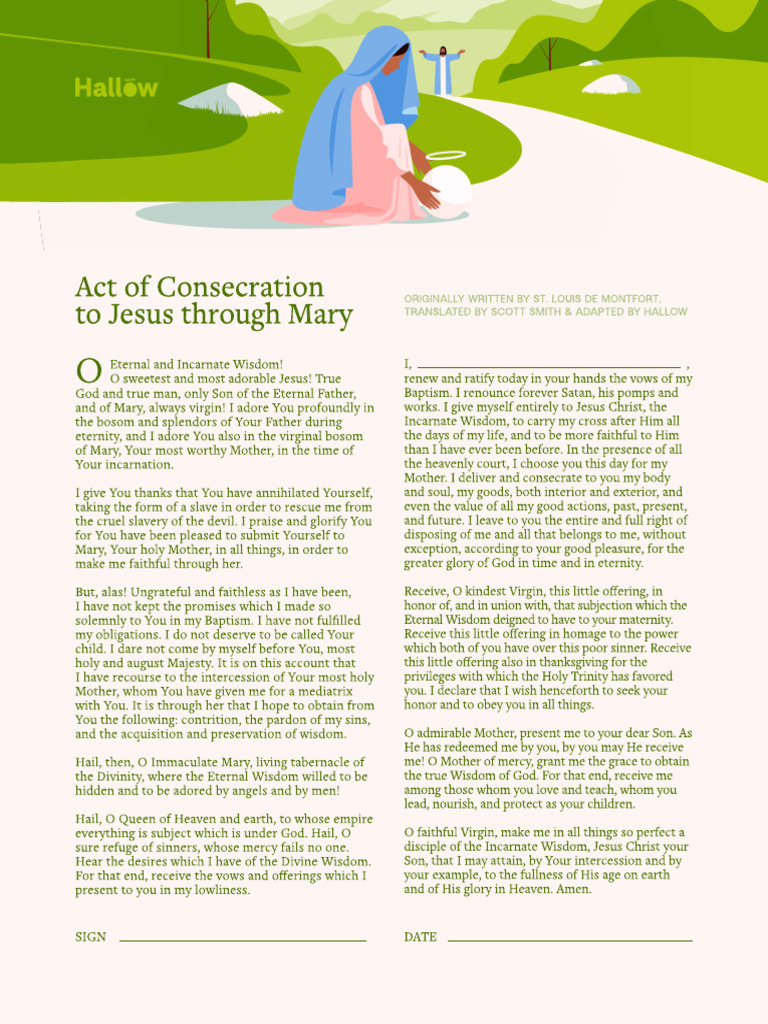 Marian Consecration - One Pager v1.5 1 | PDF | Mary, Mother Of Jesus ...
