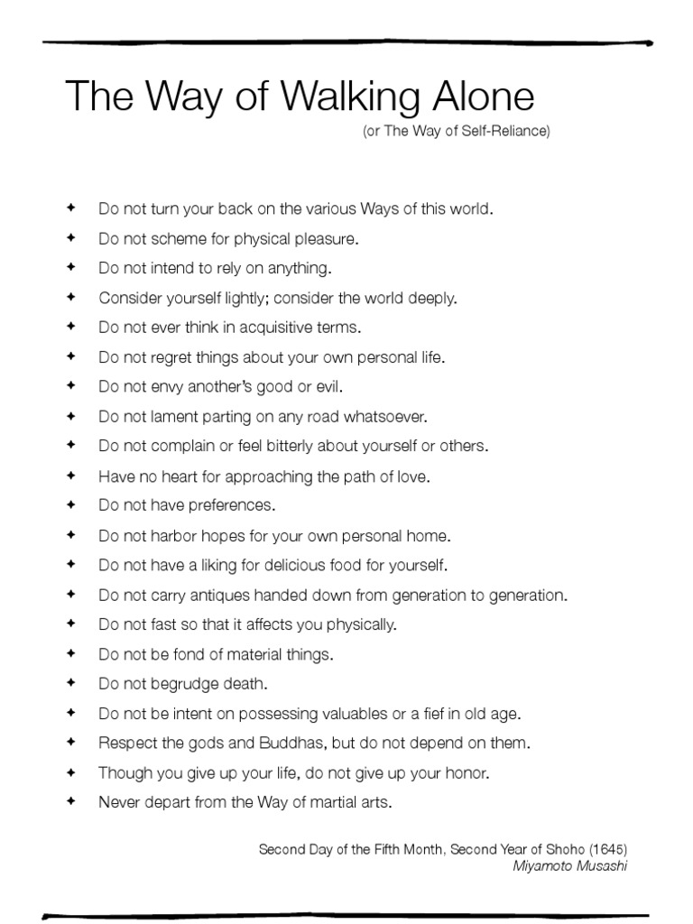 The Way of Walking Alone | PDF