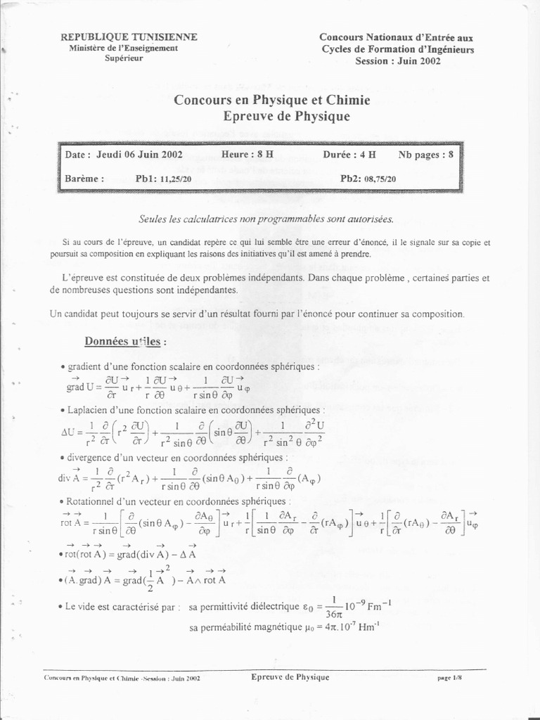 2002 PC Physique | PDF