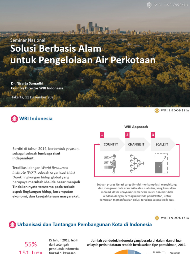 5. Narasumber 2 Nirarta Samadhi (Direktur WRI) - Solusi Berbasis Alam untuk Pengelolaan Air ...
