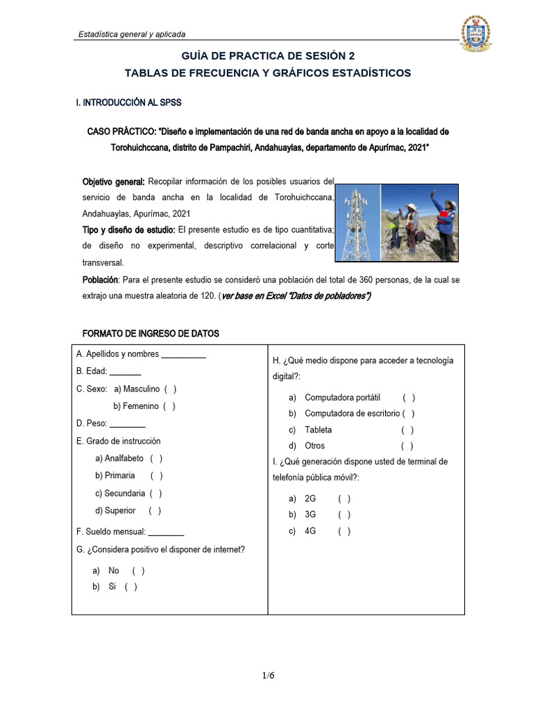 Guía De Práctica 2 Tablas Y Gráficos Pdf