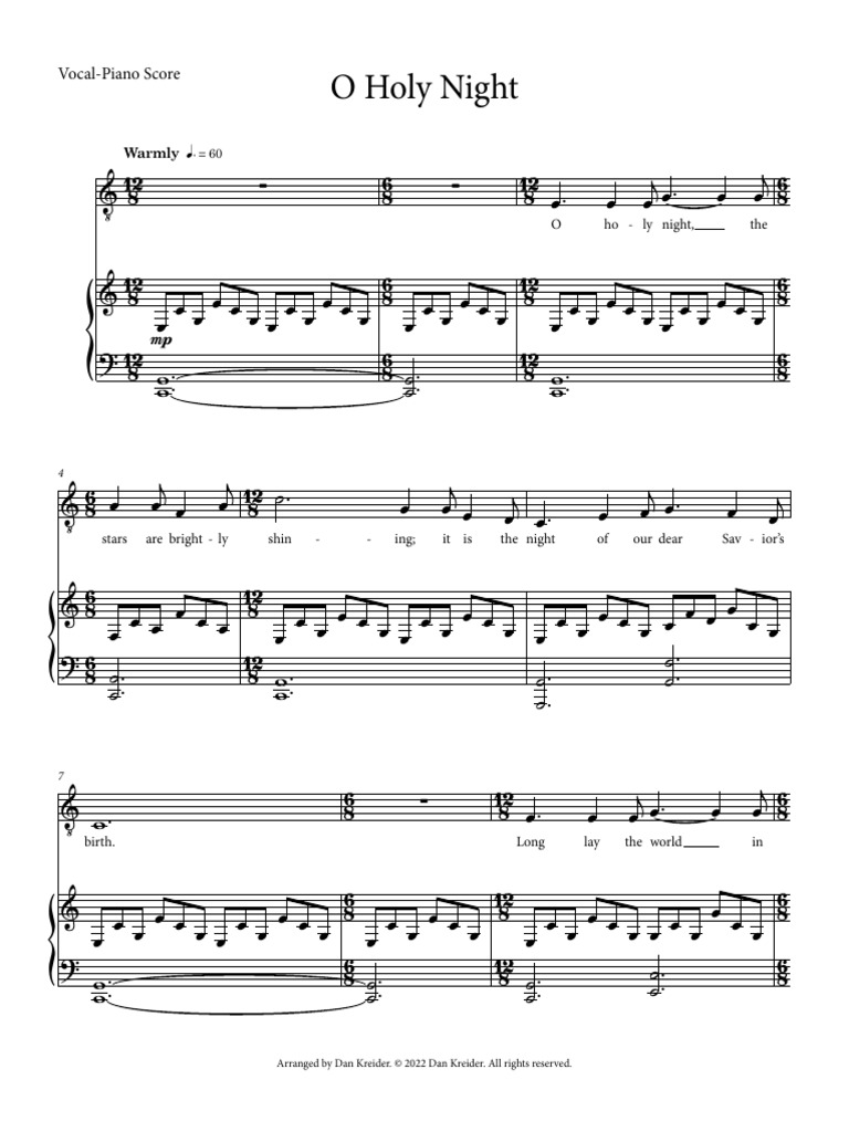 O+Holy+Night 02 Vocal-Piano+Score | PDF