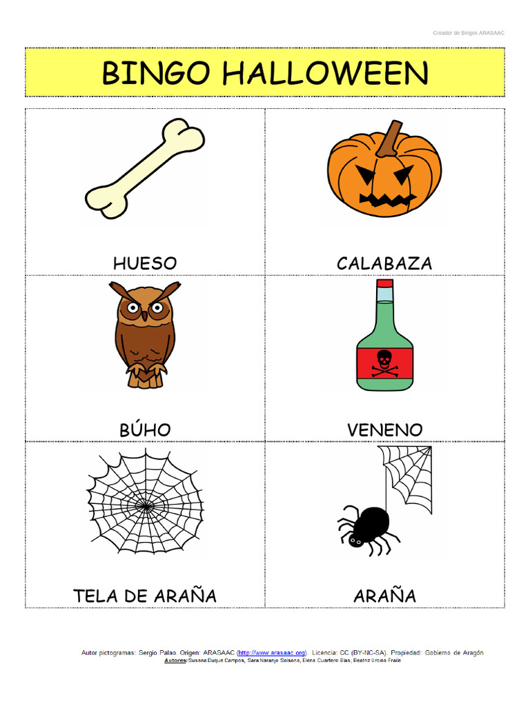 Bingo Halloween | PDF | Hogar, jardinería y bricolaje