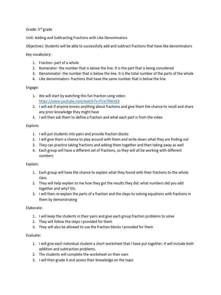 Annotated-Teaching 20fractions - 20addition 20and 20subtraction ...
