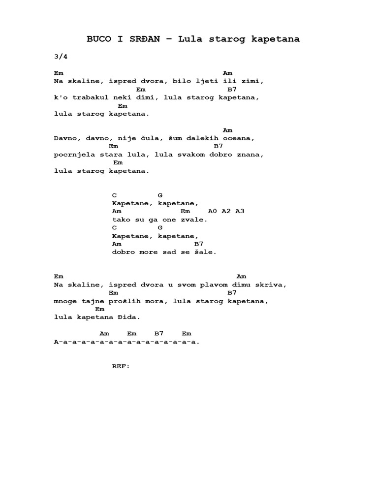 Buco I Srdjan - Lula Starog Kapetana | PDF