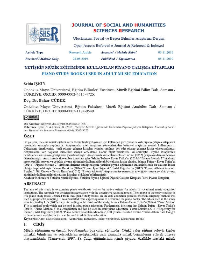 2019-JSHSR - Yetişkin Piyano Kitapları | PDF