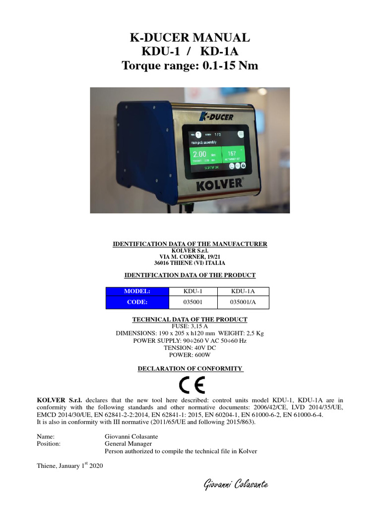 Manual - K-Ducer Series | PDF | Electrical Connector | Usb