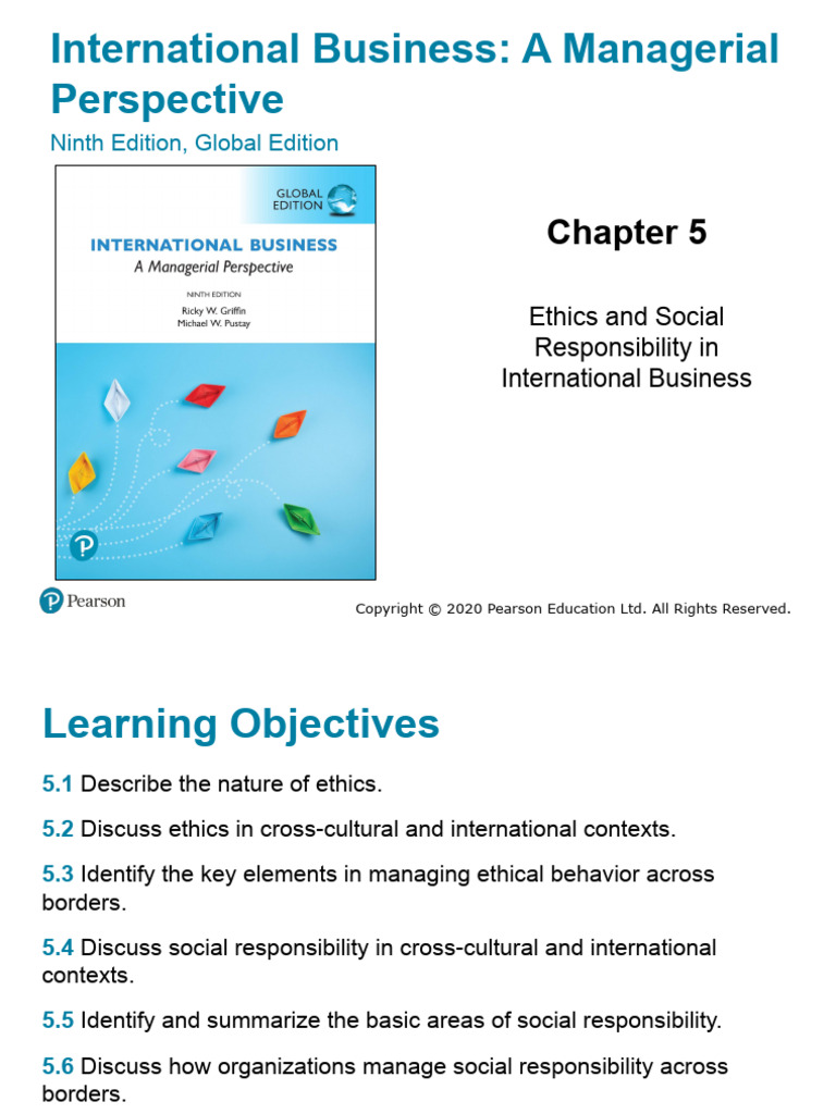 05 Griffin Ch05 Lecture PPTs accessiblePPT | PDF | Corporate Social Responsibility | Business