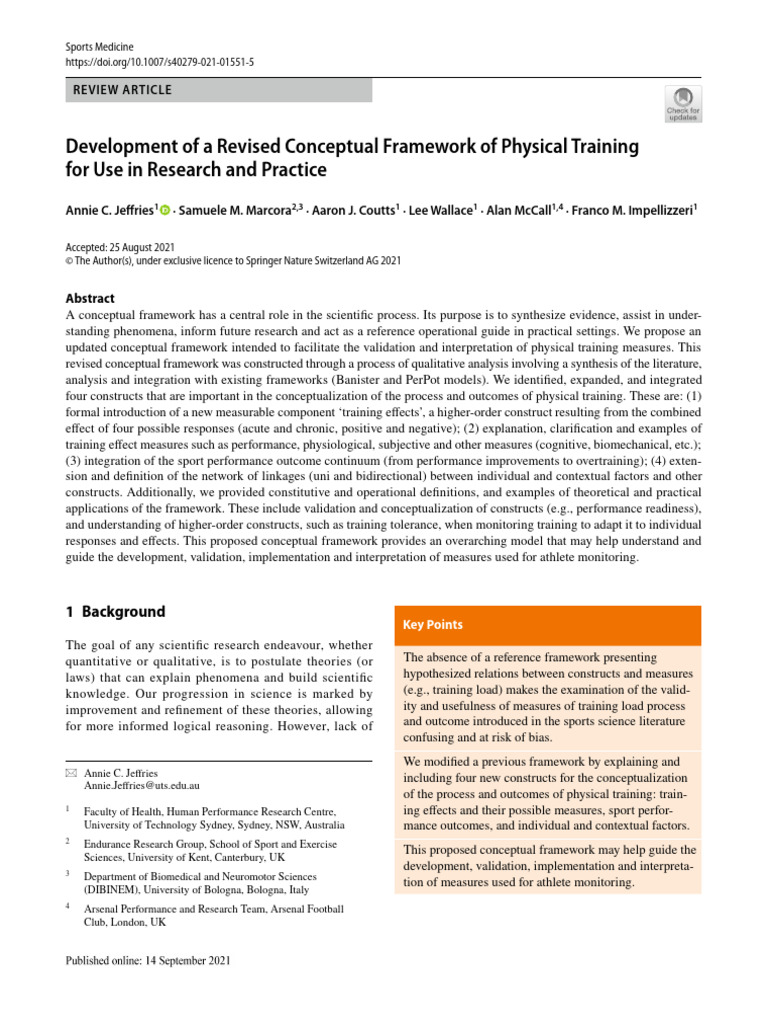 Revised Framework for Physical Training | PDF | Science | Hypothesis