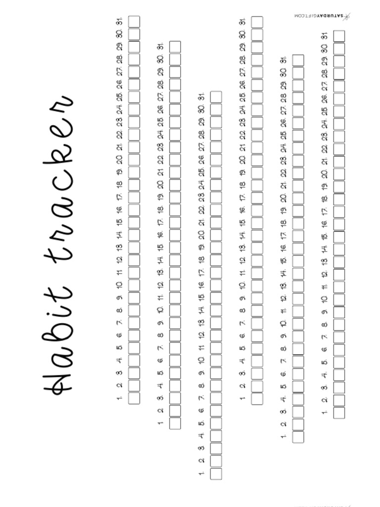 Habit Tracker Landscape | PDF