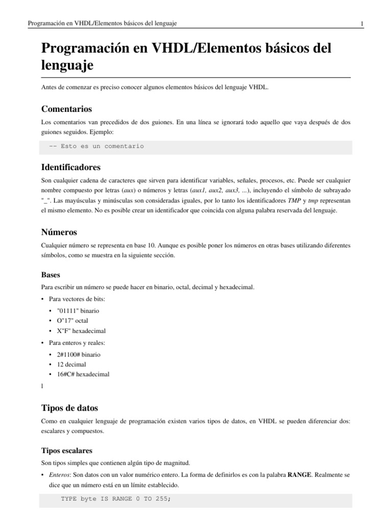 Collection | PDF | Vhdl | Lenguaje de programación