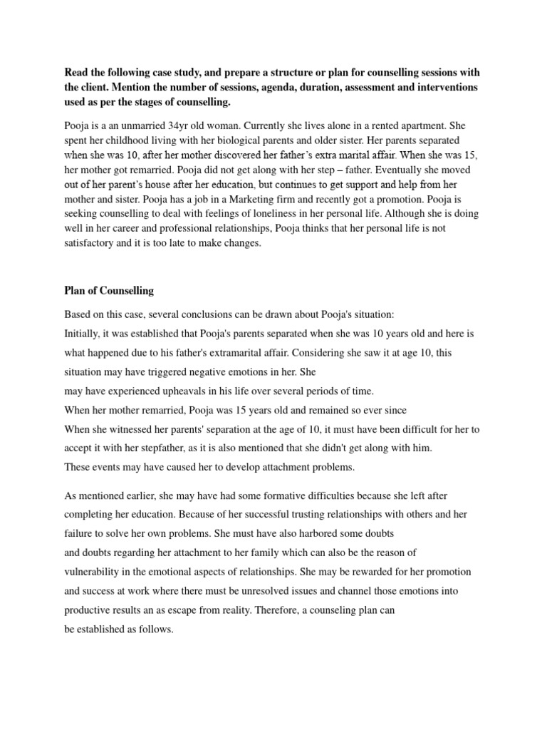 Case Study | PDF | Psychotherapy | School Counselor