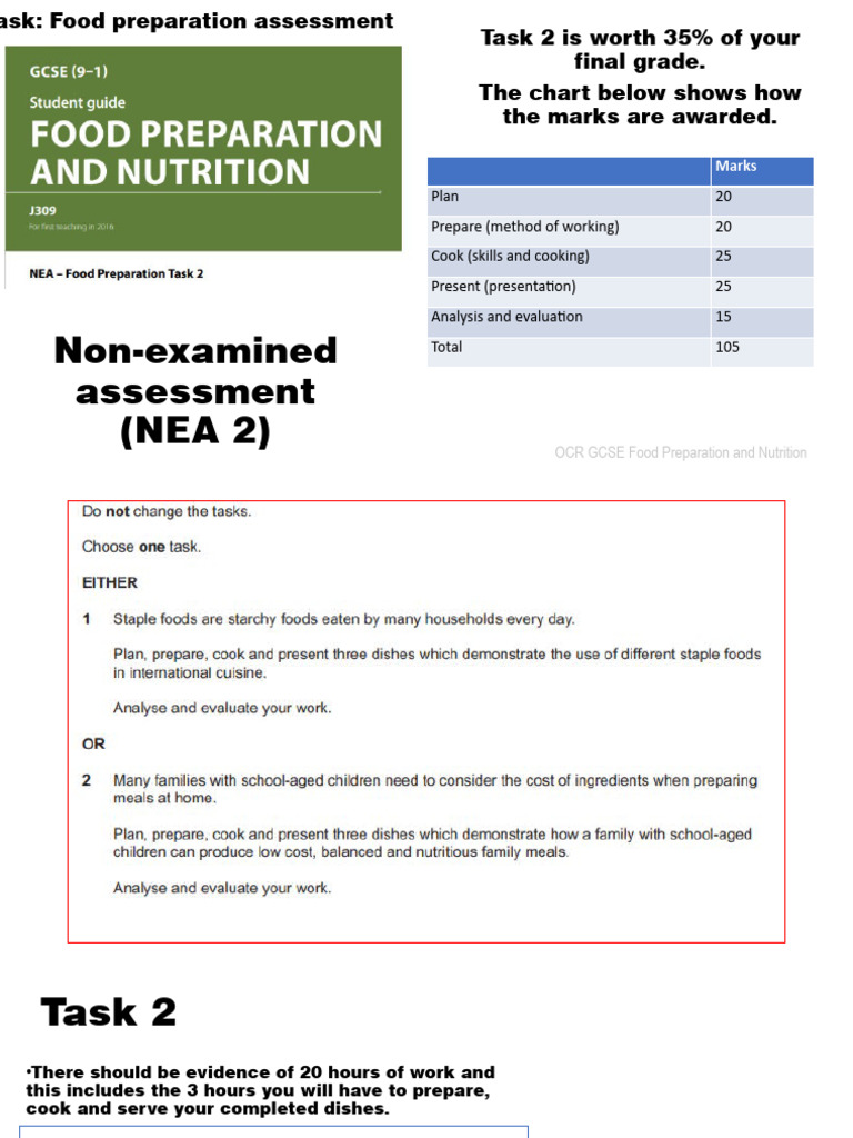 GCSE Food Preparation NEA 2 Guide | PDF | Cooking | Sugar Substitute