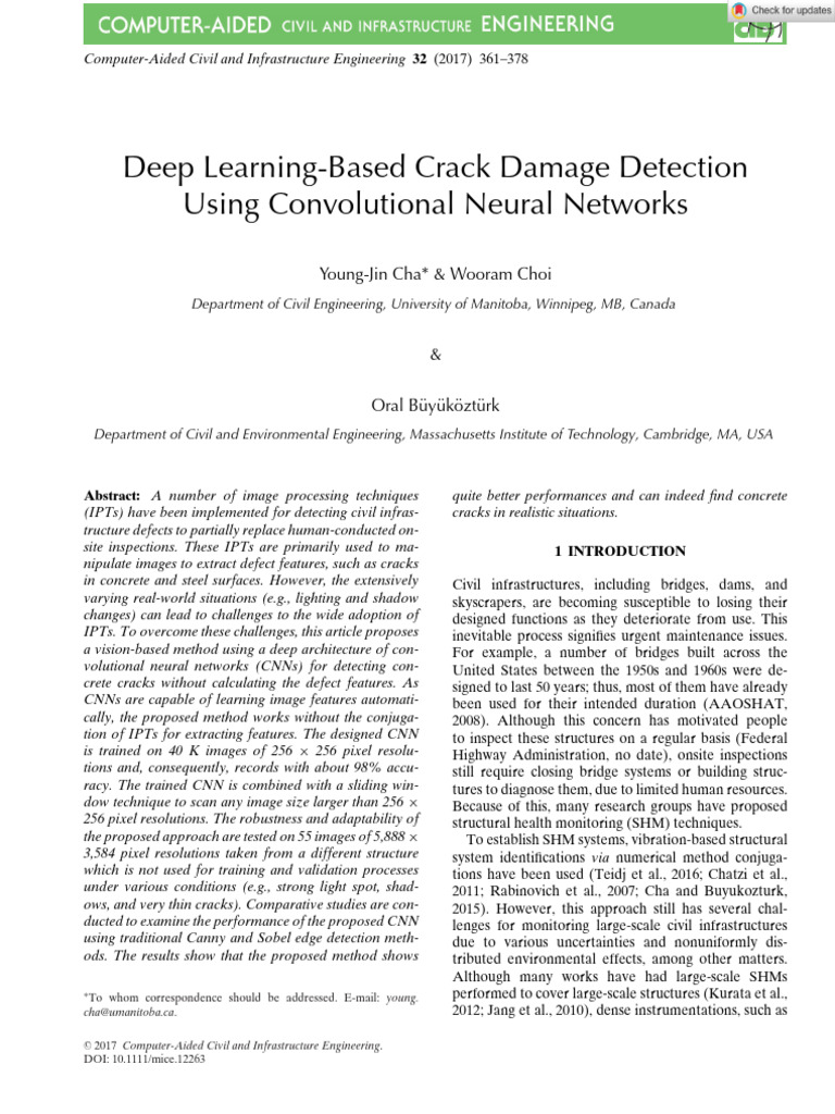 Deep Learning for Crack Detection | PDF | Cybernetics | Applied Mathematics