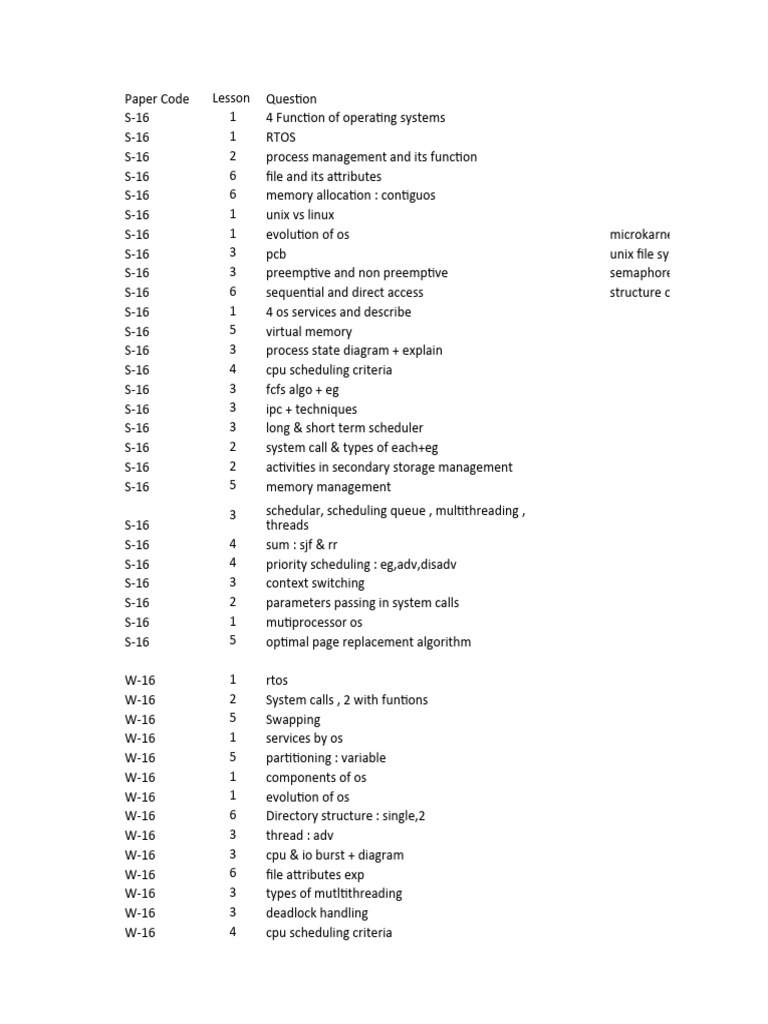 Osy Papers | PDF | Scheduling (Computing) | Operating System