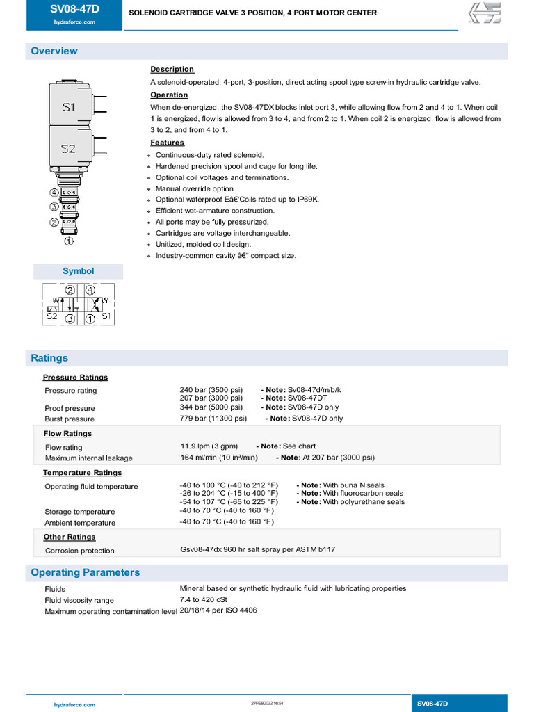 SV08 47D - Platform Level E600 | PDF | Valve | Viscosity