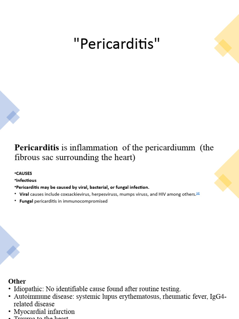 Pericarditis | PDF | Medical Specialties | Clinical Medicine