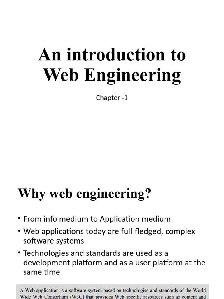 An introduction to Web Engineering | PDF | World Wide Web | Internet & Web