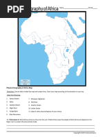Geography of Africa: Key Features and Maps | PDF | Africa | Agriculture