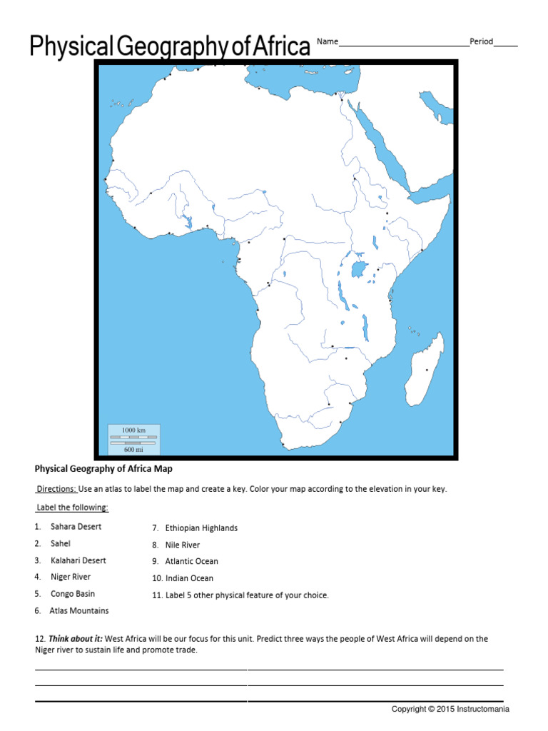 Africa Scavenger Hunt - WHITE | PDF | Africa | Physical Geography