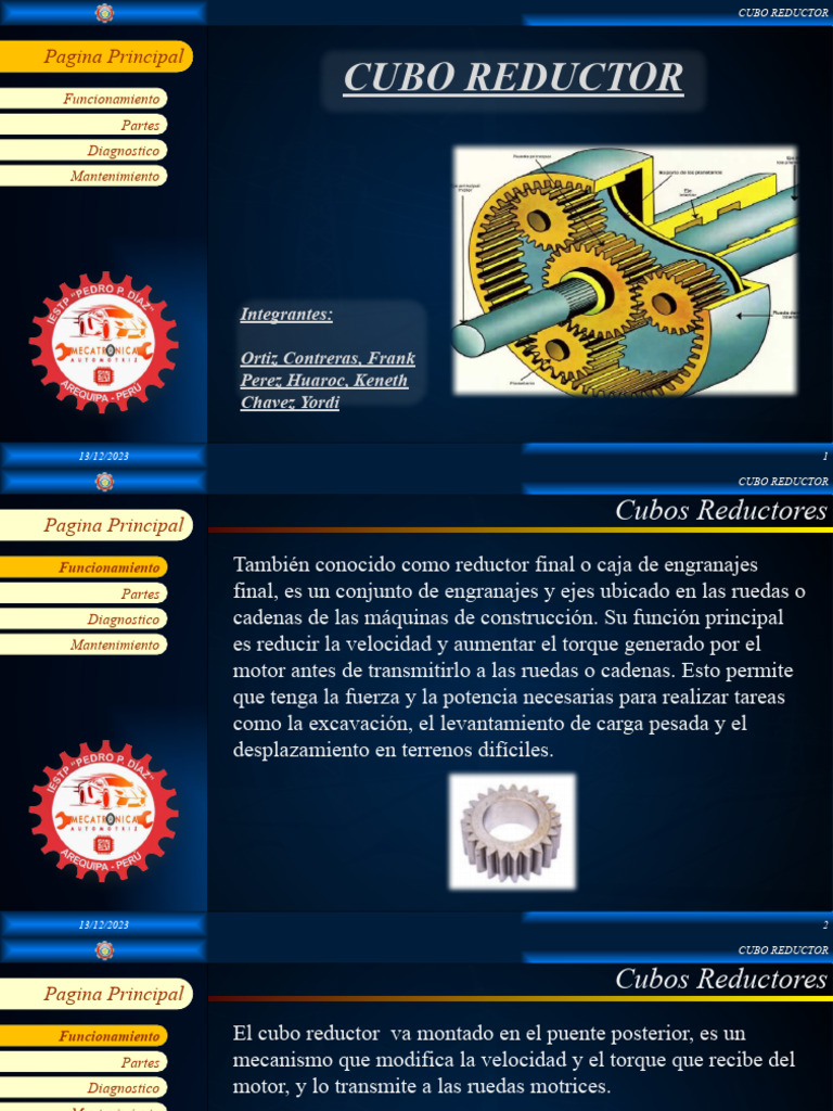 Cubo Reductor | PDF | Engranaje | Eje