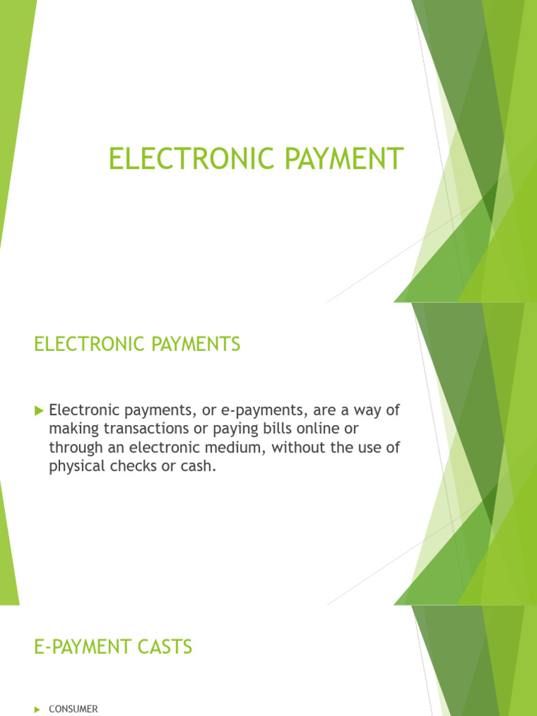 Electronic Payment | PDF | Debit Card | Credit Card