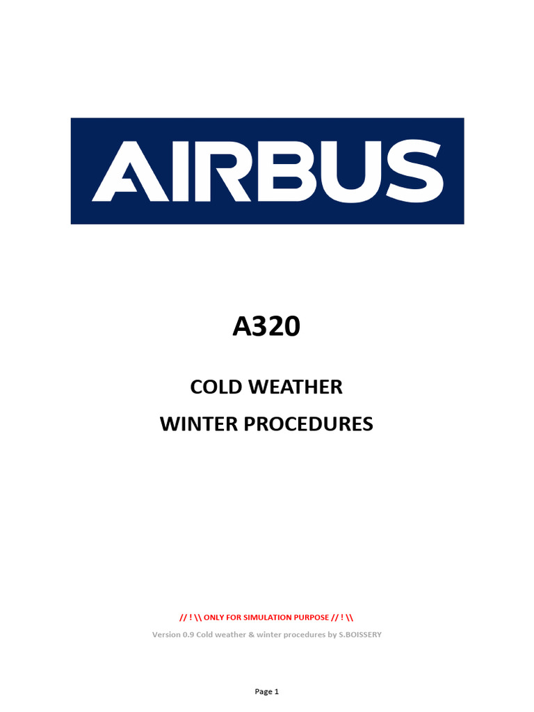 A320 Cold Weather Procedures Guide | PDF | Landing Gear | Aviation