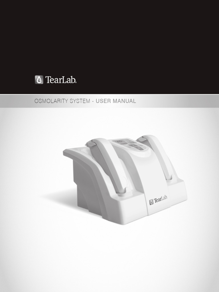 TearLab Osmolarity System Manual | PDF | Homeostasis | Hygiene