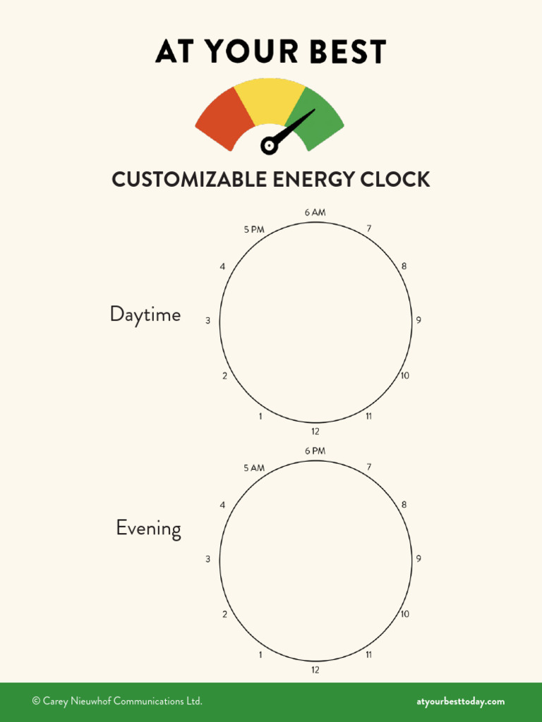 Downloadable Resource 2 Customizable Energy Clock | PDF
