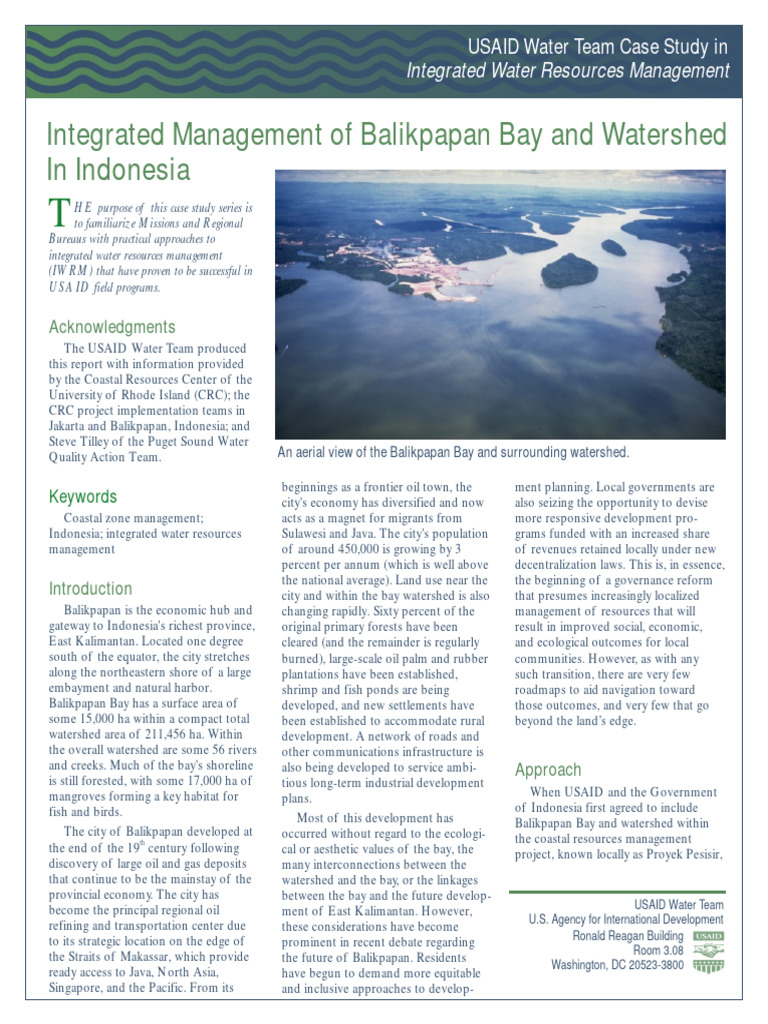 Balikpapan Bay Integrated Water Management | PDF | Governance | Indonesia