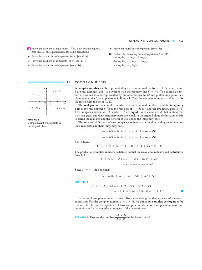 Stewart Complex Numbers | PDF | Complex Number | Quadratic Equation