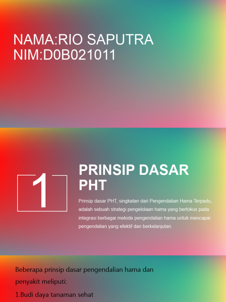 Nama - Rio Saputra - Prinsip Dasar PHT | PDF