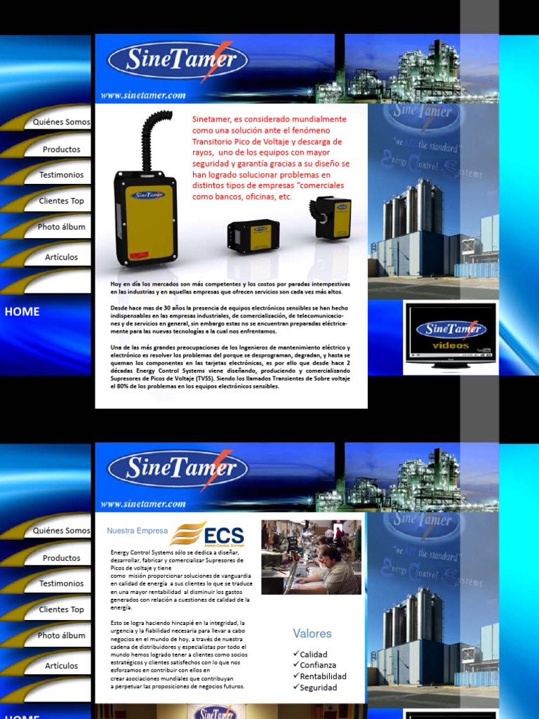 Catalogo Sinetamer | PDF | Ingenieria Eléctrica | Ingeniería
