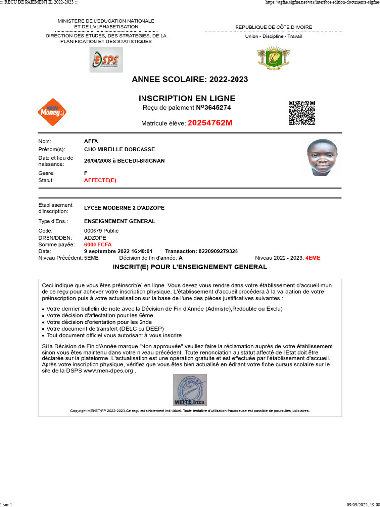 Cho Mireille Dorcasse | PDF | Finance et gestion monétaire