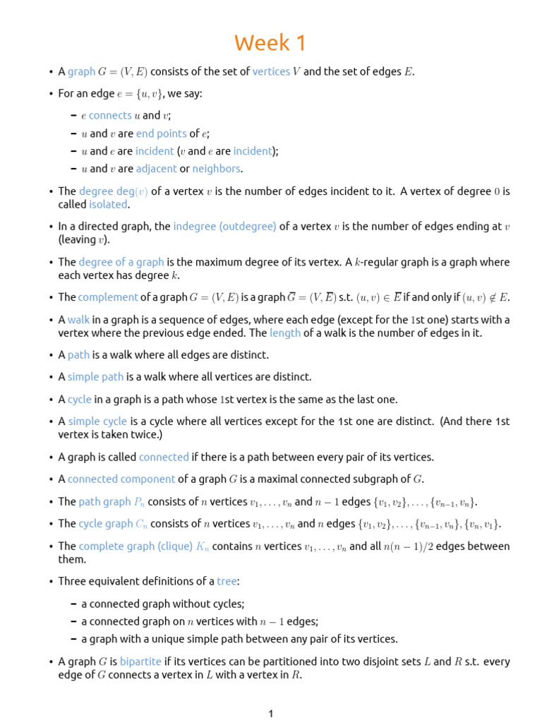 Week 5 | PDF | Vertex (Graph Theory) | Mathematical Relations
