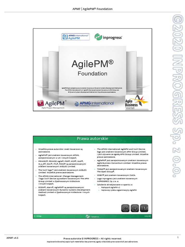 Materialy AgilePM Foundation PL v4.5 | PDF