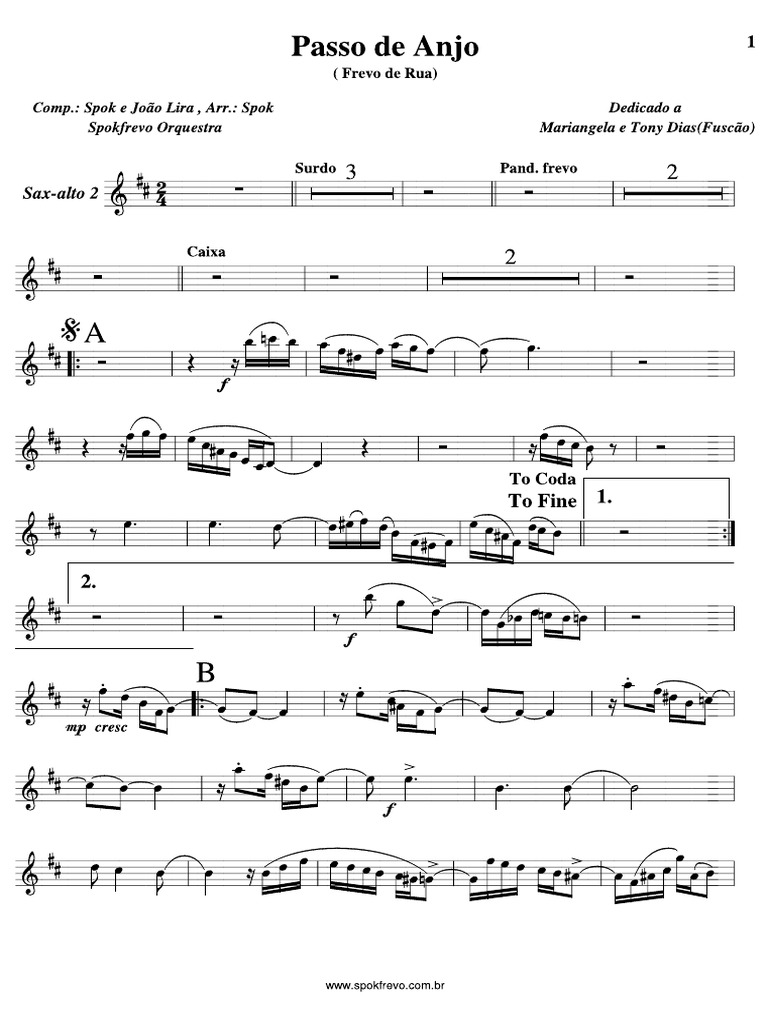 Passo de Anjo Sax Alto 2 | PDF