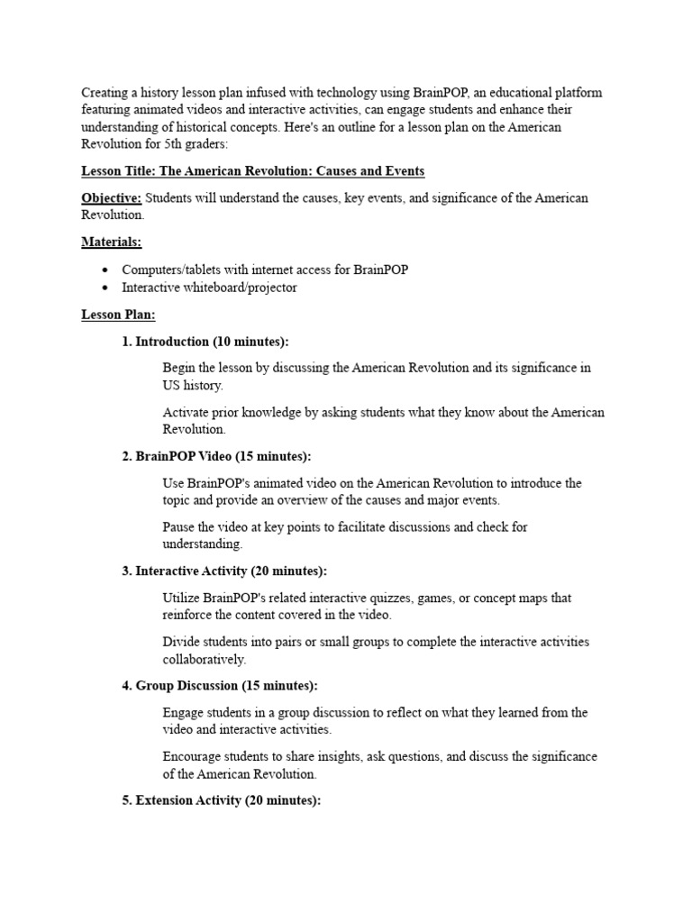 Tech Infused Lesson | PDF | Lesson Plan | Teaching