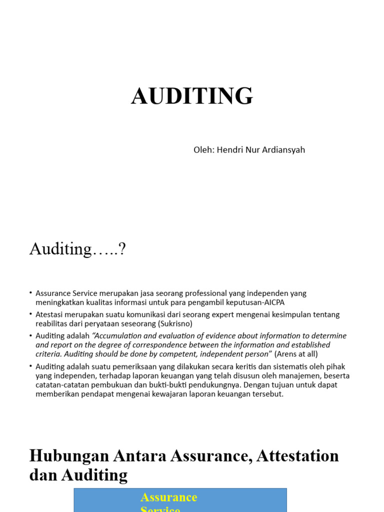 Dasar-Dasar Auditing dan Pentingnya | PDF | Bisnis | Pengelolaan ...