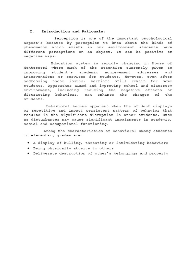 Action Research Group 3 | PDF | Perception | Senses