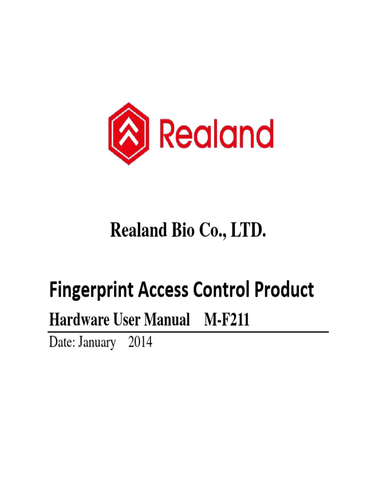 Fingerprint Access Control Hardware User Manual (M-F211) | PDF | Port (Computer Networking ...