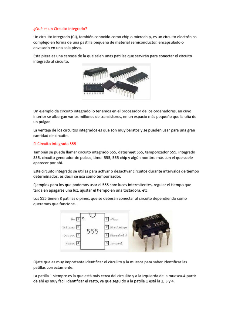 Qué es un Circuito Integrado | PDF