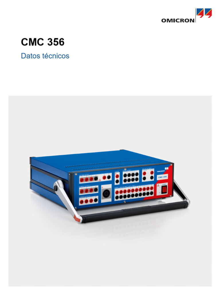 Manual del CMC 356 de OMICRON | PDF | Calibración | Fuente de alimentación