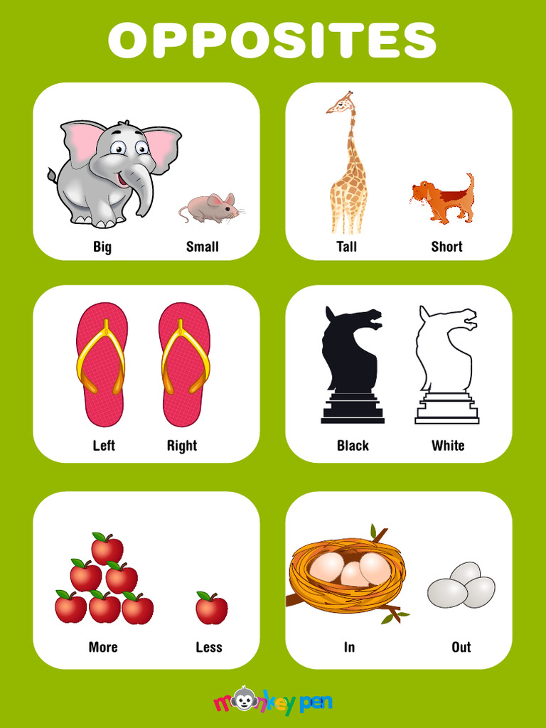 Opposite Words Poster For Kids | PDF