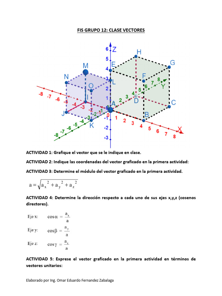 Actividades para La Clase de Vectores | PDF | Informática
