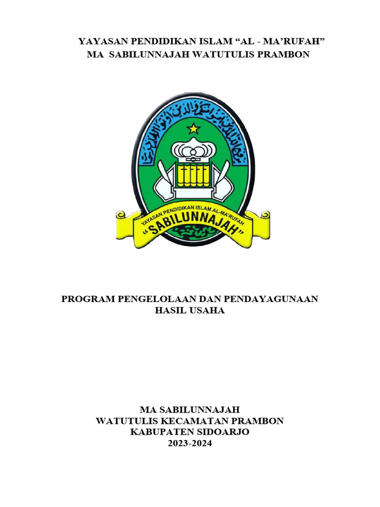 3.1.4.2 Program Pengelolaan Dan Pendayagunaan Hasil Usaha | PDF ...